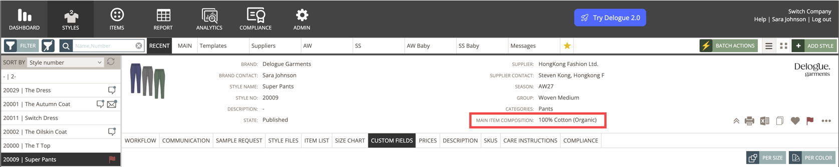 Extra Style Header Field - Admin Setup