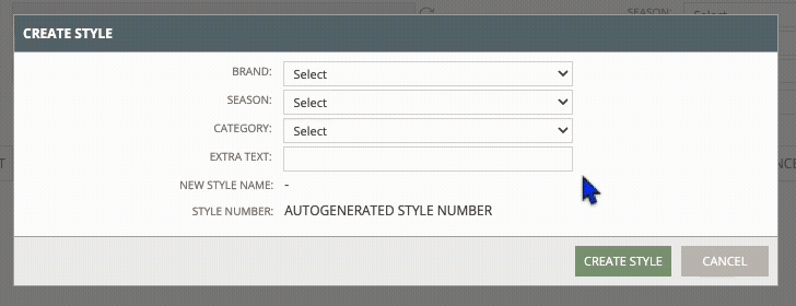 Style Name & Number Generator Used on Styles
