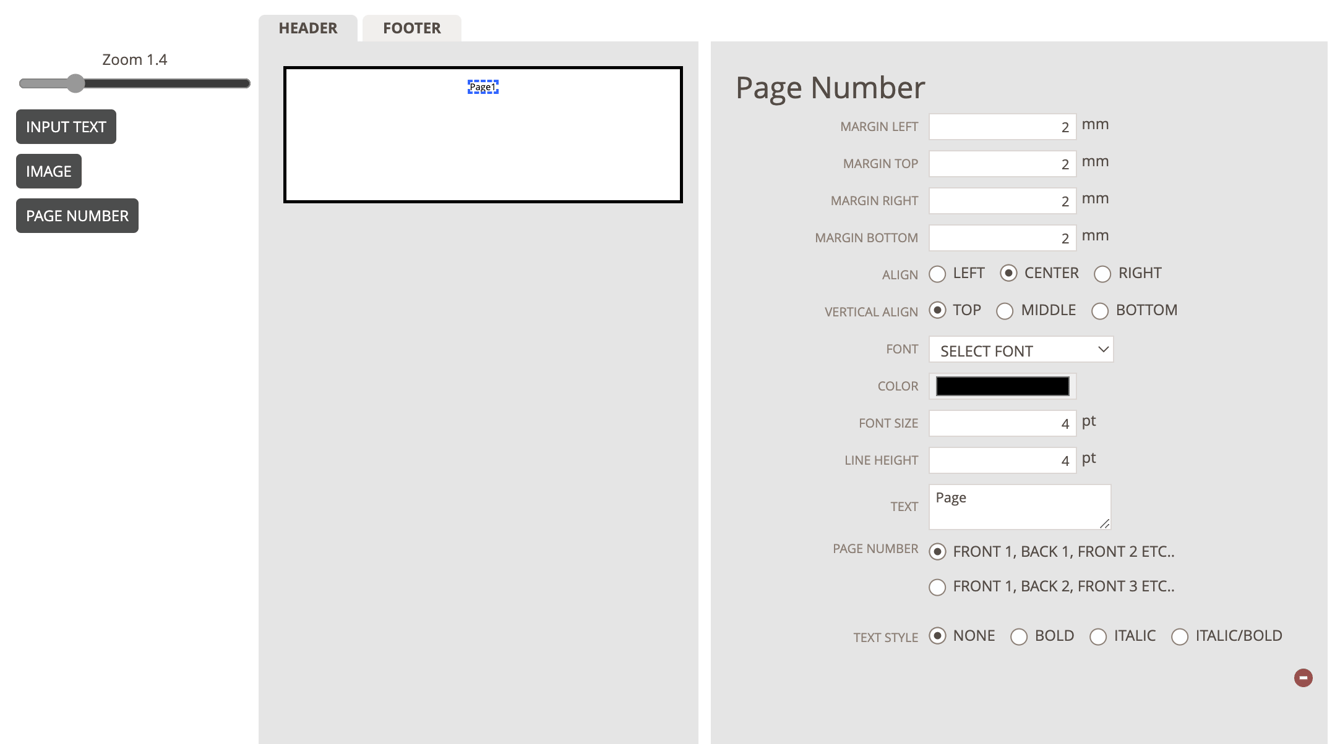 Care Label Template - Admin Setup