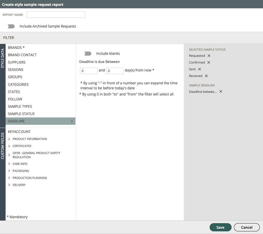 Create Style Sample Reports