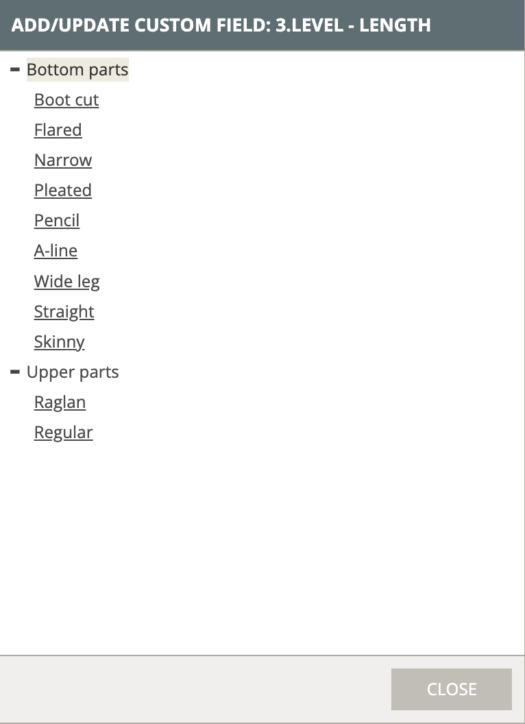 Hierarchy Custom Fields Setup
