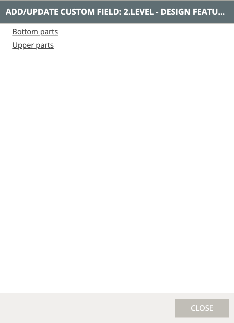 Hierarchy Custom Fields Setup
